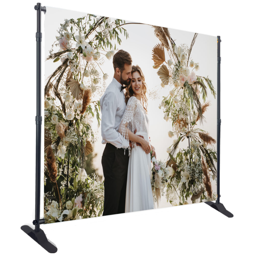 Step-and-Repeat Backdrop Banner Stand - RJ Max Media